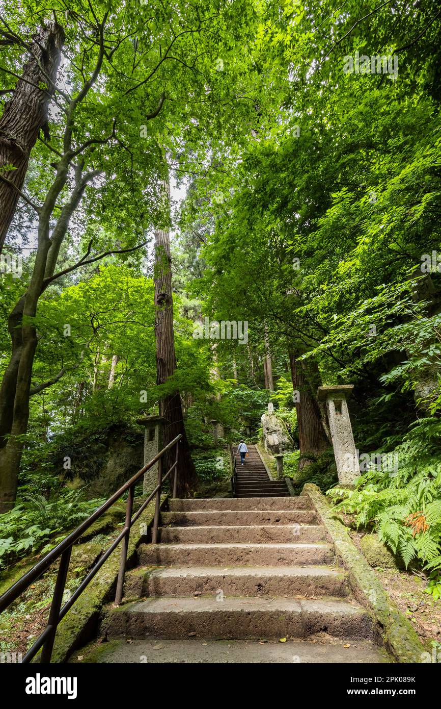 Yamagata mountain temple hi-res stock photography and images - Alamy