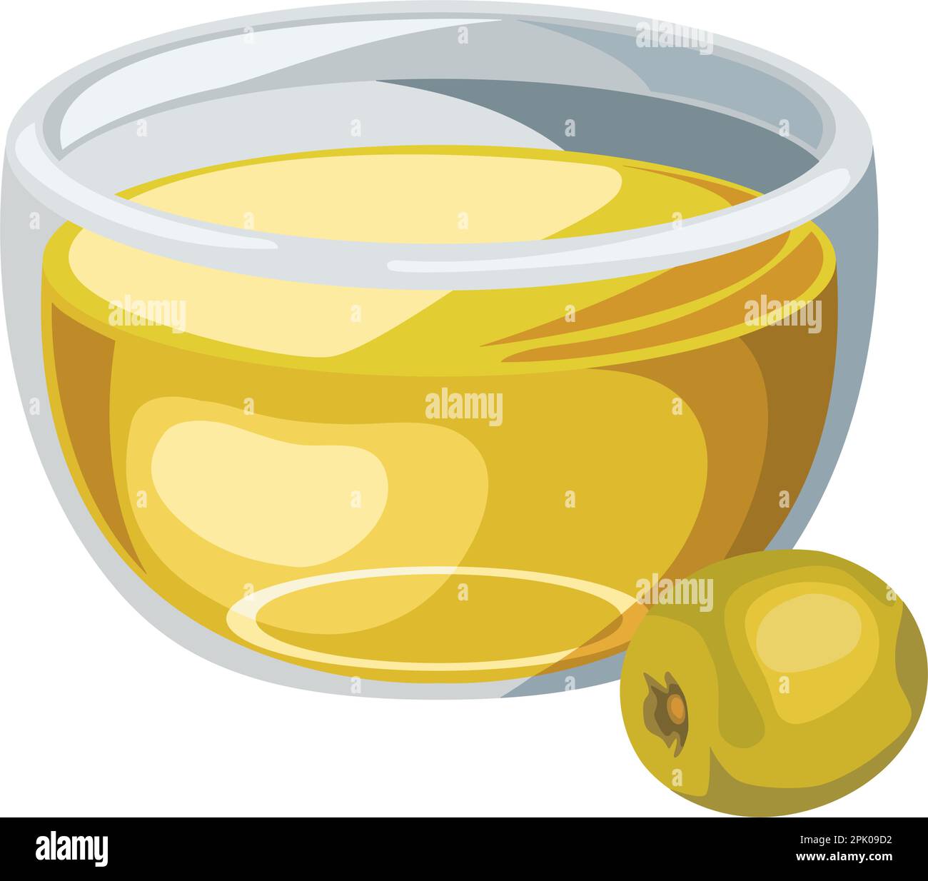 Glass bowl cooking oil Stock Vector Images - Alamy
