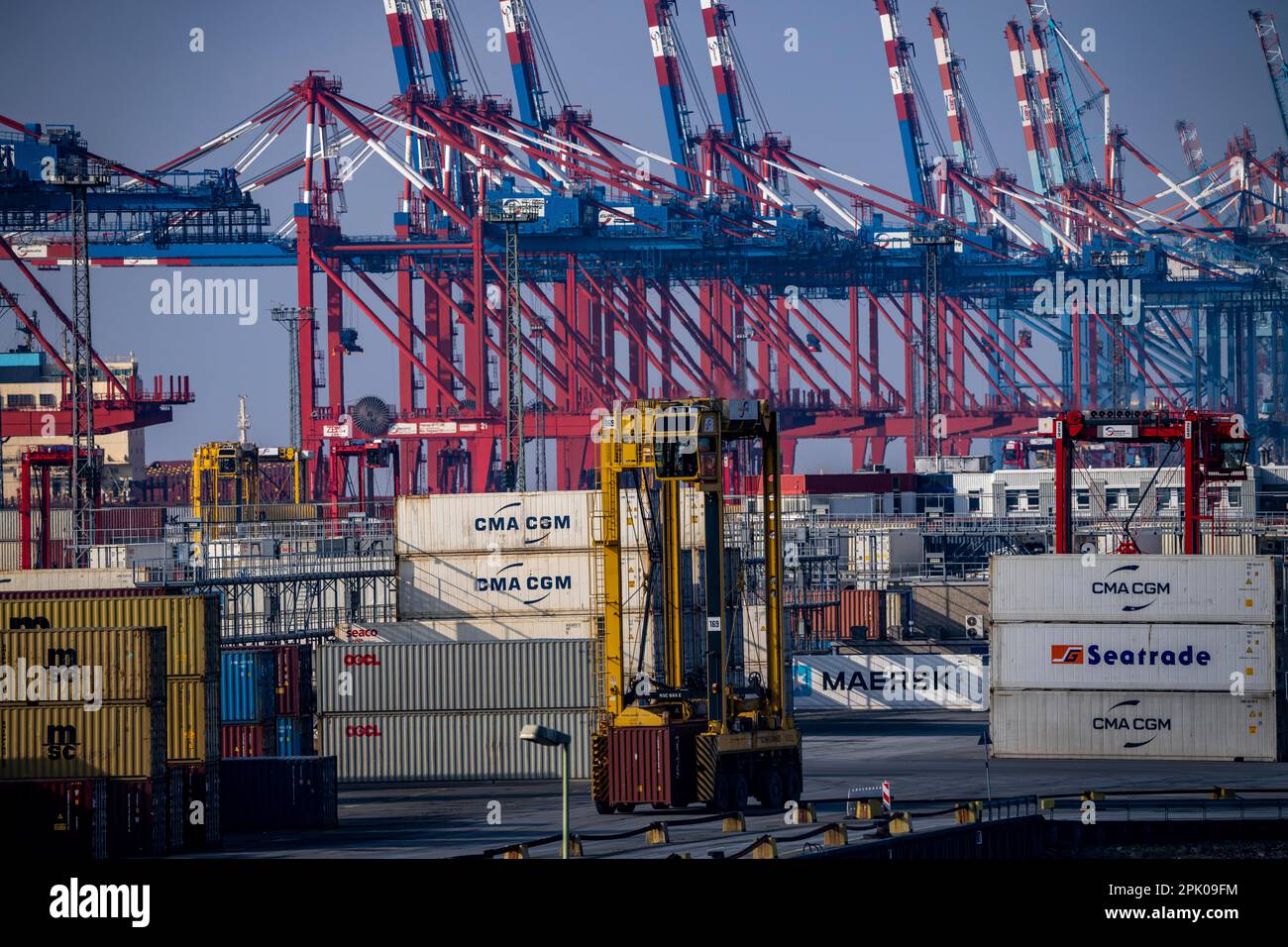 Container terminal in the seaport of Bremerhaven, Eurogate Container ...