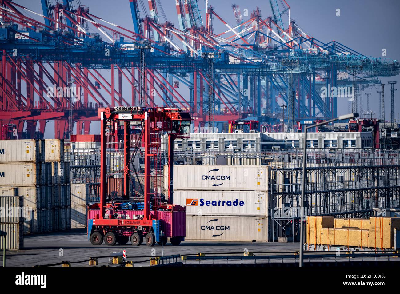 Container terminal in the seaport of Bremerhaven, Eurogate Container ...