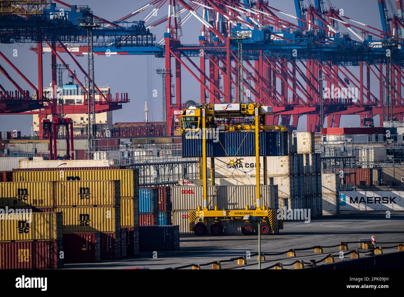 Container terminal in the seaport of Bremerhaven, Eurogate Container ...