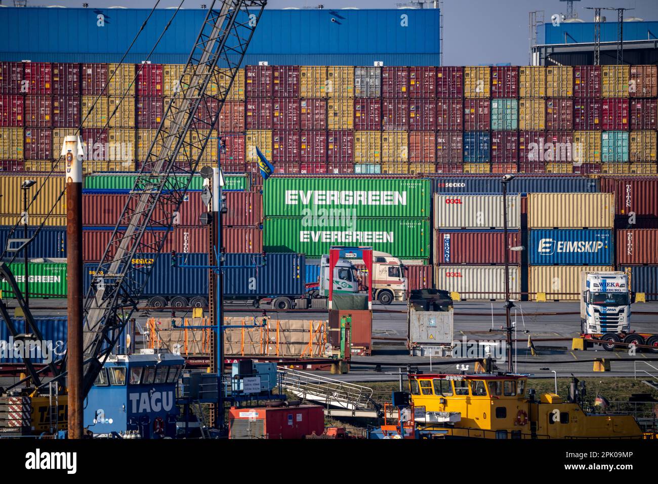 Container terminal in the seaport of Bremerhaven, Eurogate Container ...