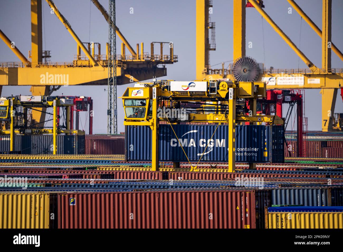 Container terminal in the seaport of Bremerhaven, Eurogate Container ...