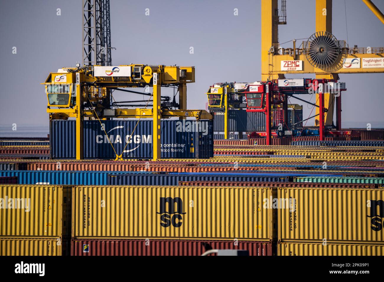 Container terminal in the seaport of Bremerhaven, Eurogate Container ...