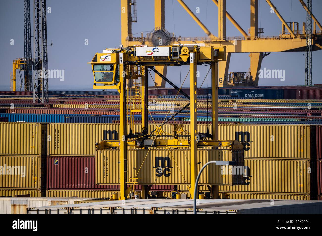 Container terminal in the seaport of Bremerhaven, Eurogate Container ...