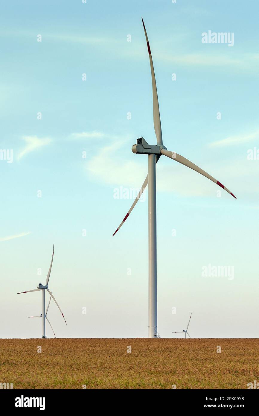 Wind energy. Wind power. Sustainable, renewable energy. Wind turbines ...