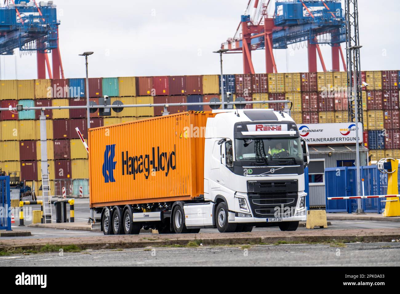 Entrance and exit for container trucks, to the MSC container terminal ...