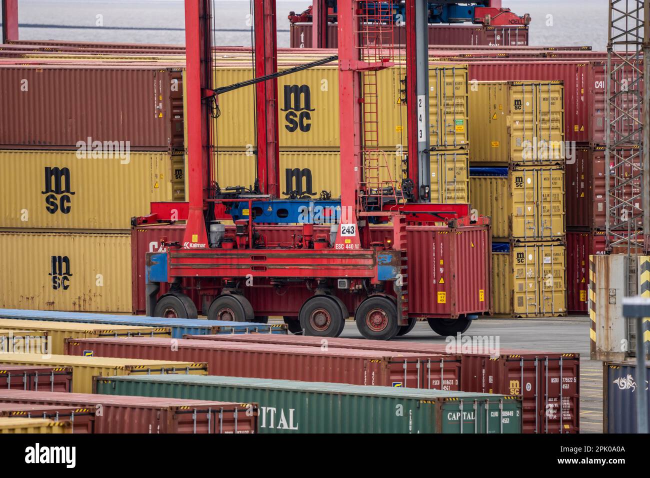Container terminal in the seaport of Bremerhaven, Eurogate Container ...