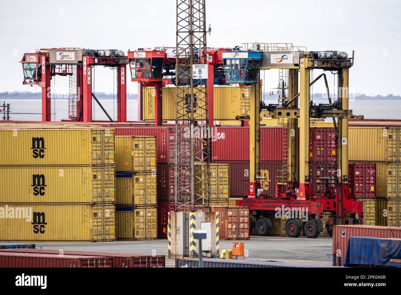 Container terminal in the seaport of Bremerhaven, Eurogate Container ...