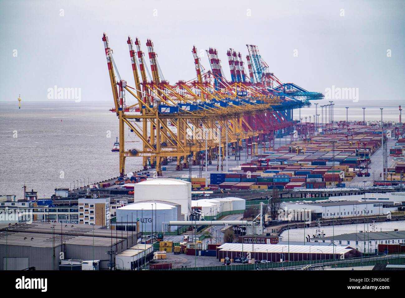 Container terminal in the seaport of Bremerhaven, Eurogate Container ...