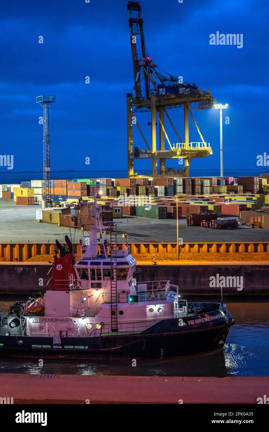 Container terminal in the seaport of Bremerhaven, Eurogate Container ...