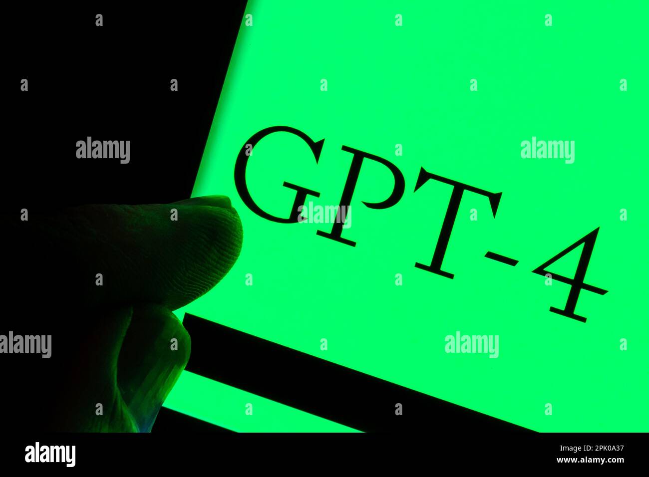 ChatGPT GPT-4 logo from OPENAI website seen on the screen of smartphone ...