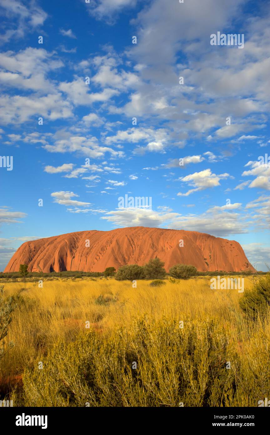 Uluru (Ayers Rock) is a giant monolith of red sandstone located in the ...