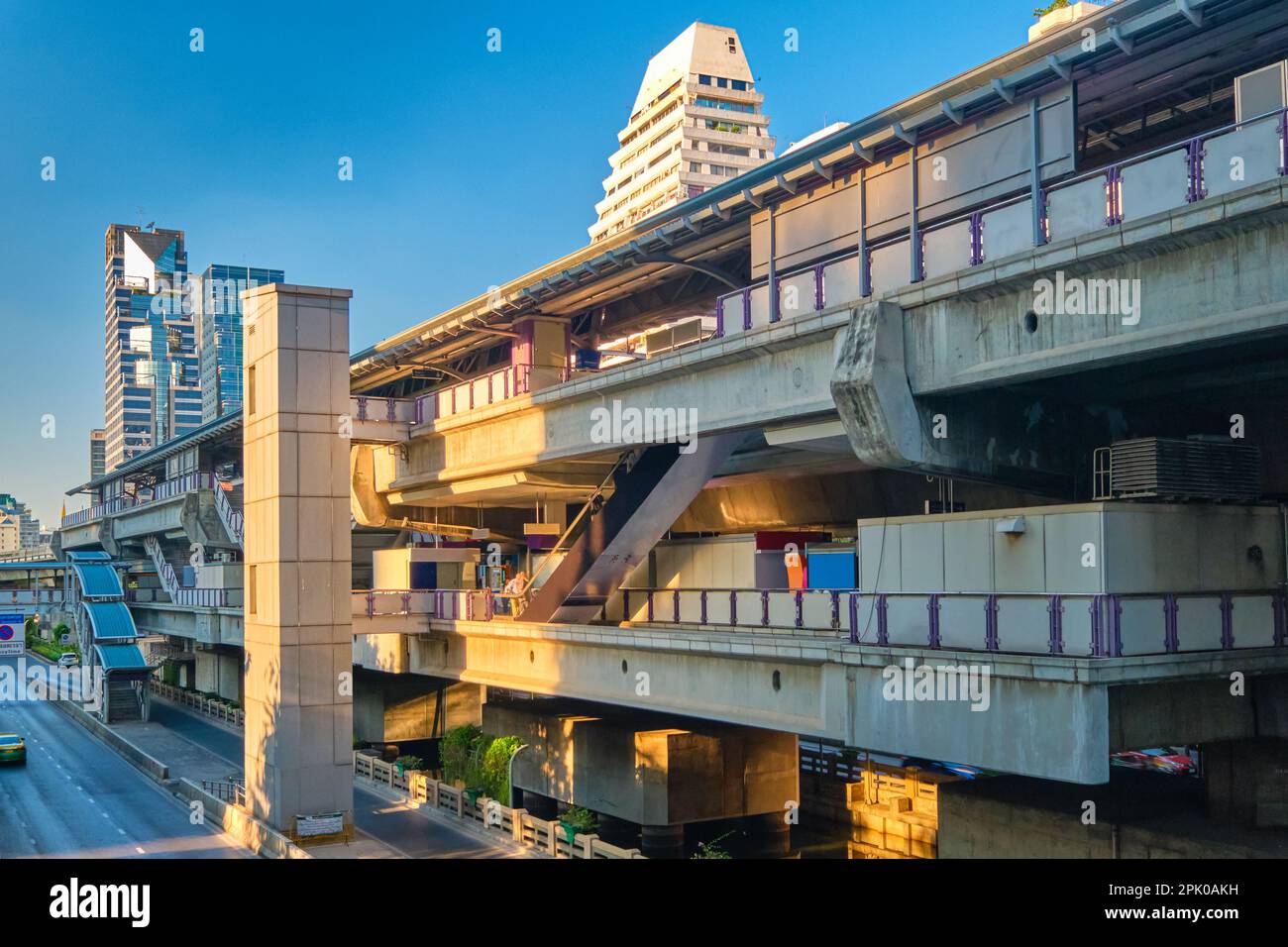 Urban public transport station for light train metro on sunny day Stock ...