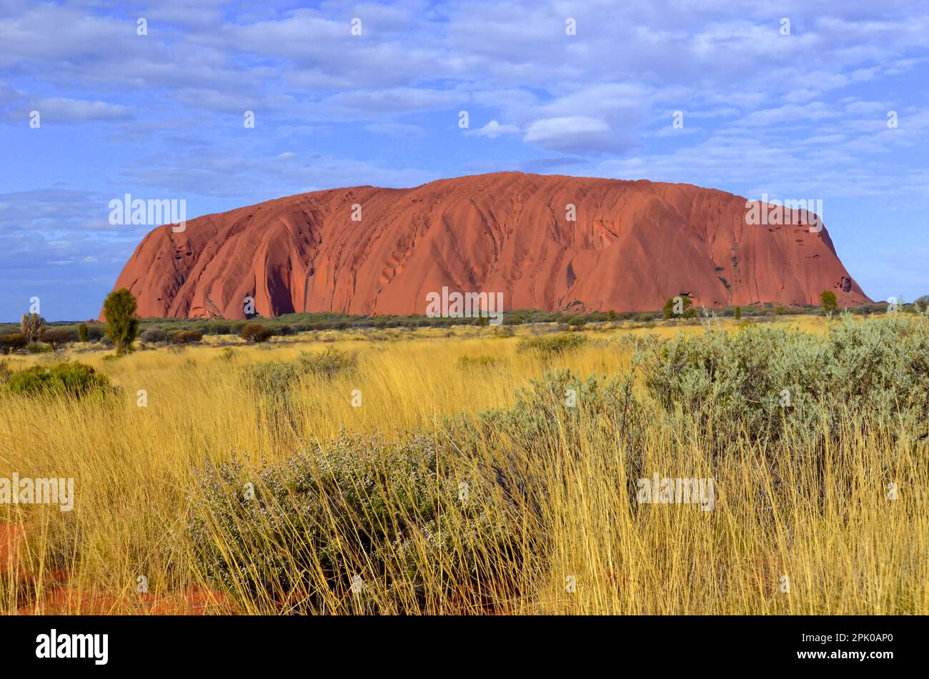 Uluru (Ayers Rock) is a giant monolith of red sandstone located in the ...