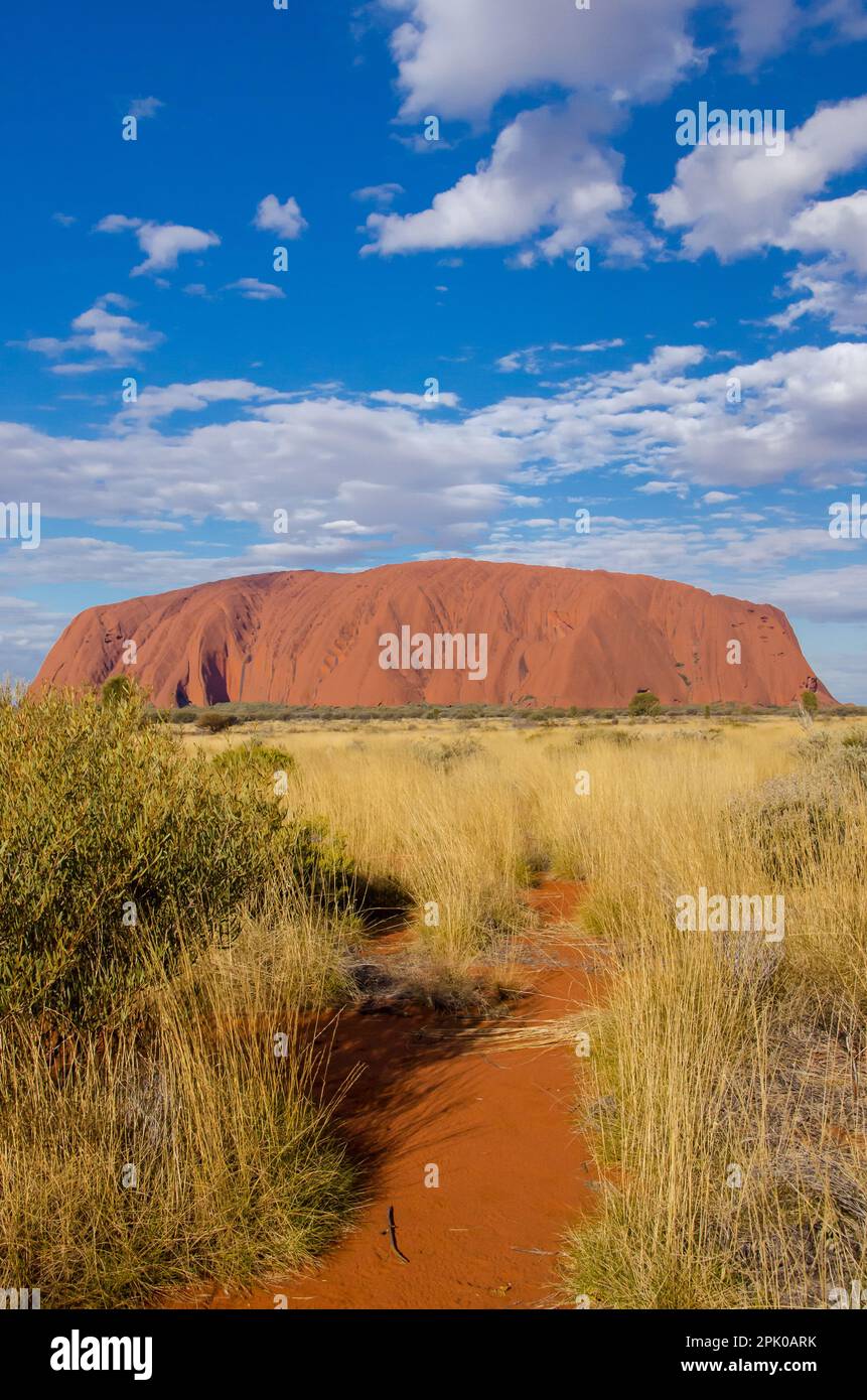 Uluru (Ayers Rock) is a giant monolith of red sandstone located in the ...