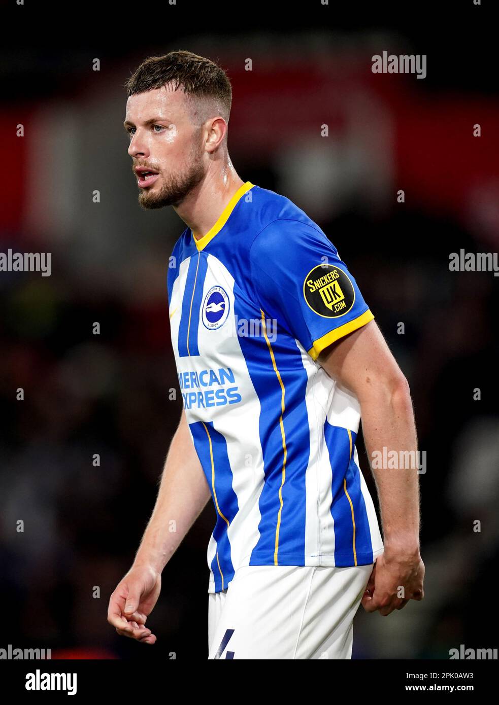 Brighton and Hove Albion's Adam Webster during the Premier League match ...