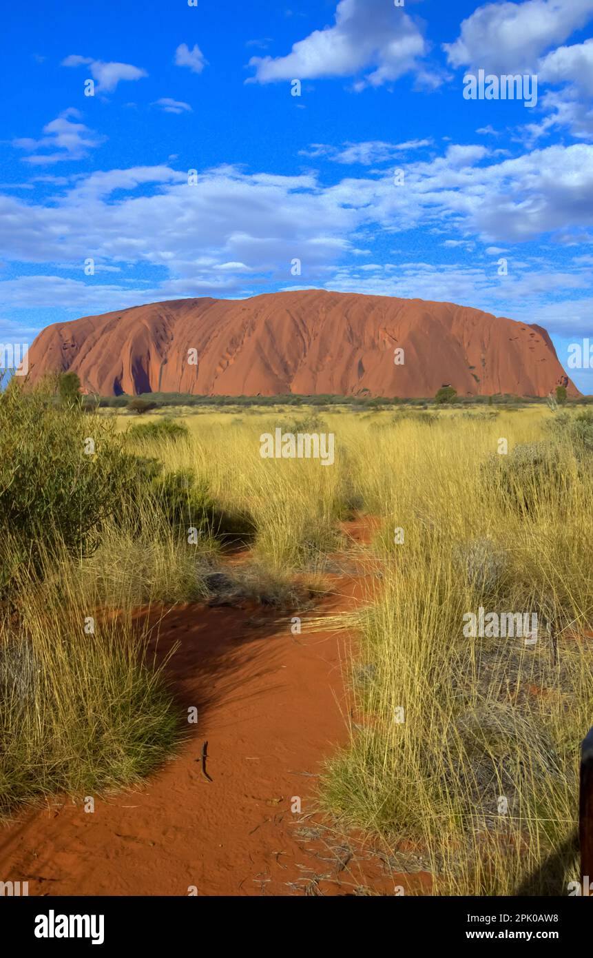 Uluru (Ayers Rock) is a giant monolith of red sandstone located in the ...