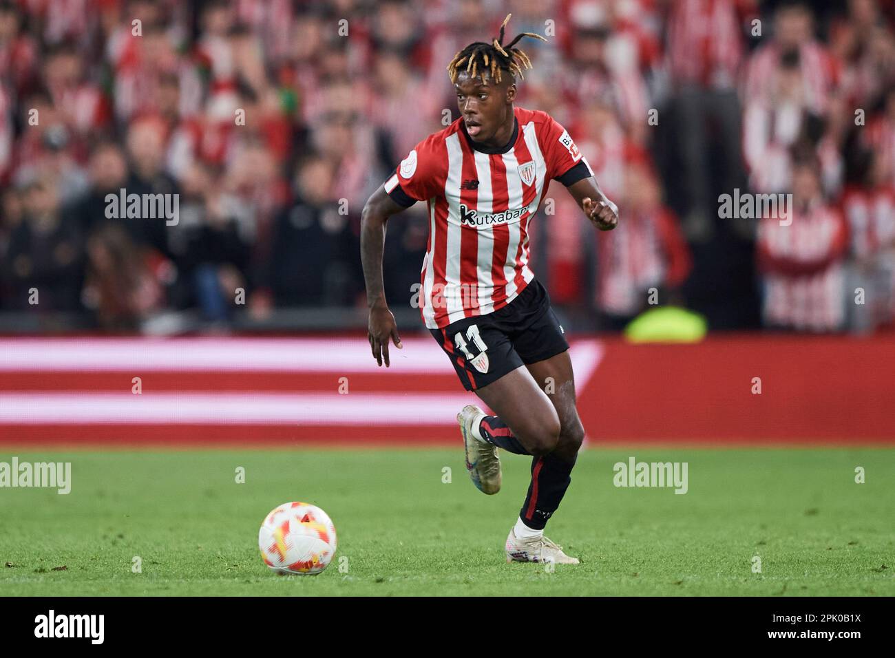 Bilbao, Spain. April 4, 2023, Nico Williams of Athletic Club during the ...