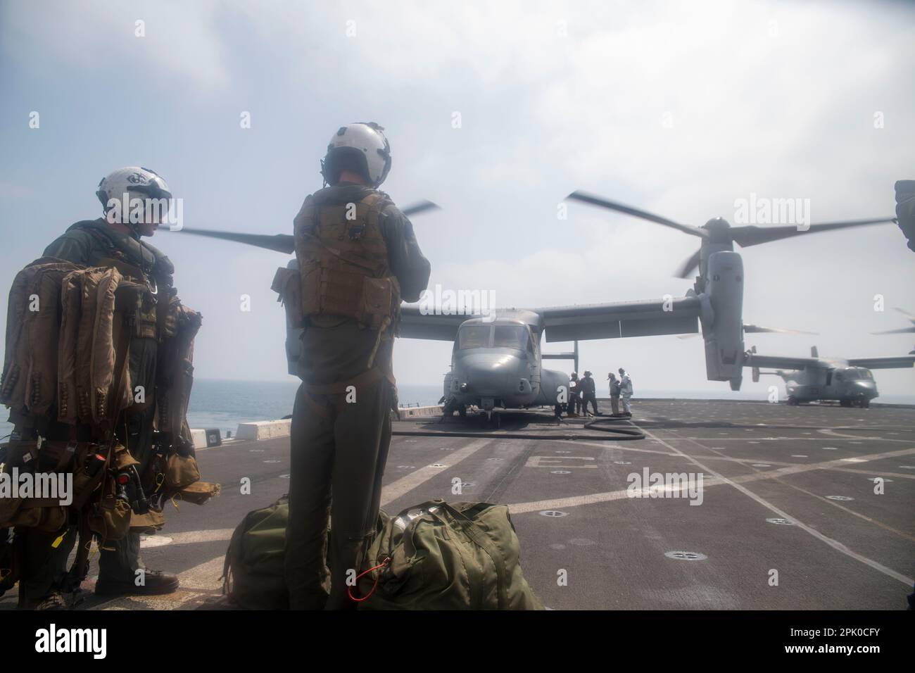 KOREA STRAIT (April 1, 2023) Marines assigned to the 13th Marine ...