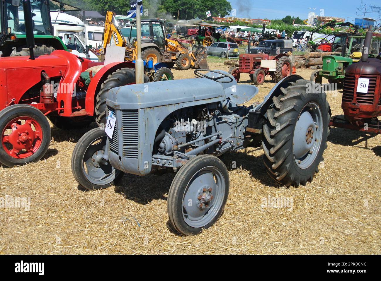 A 1962 Nuffield 460 tractor parked on display at the Torbay Steam Fair ...
