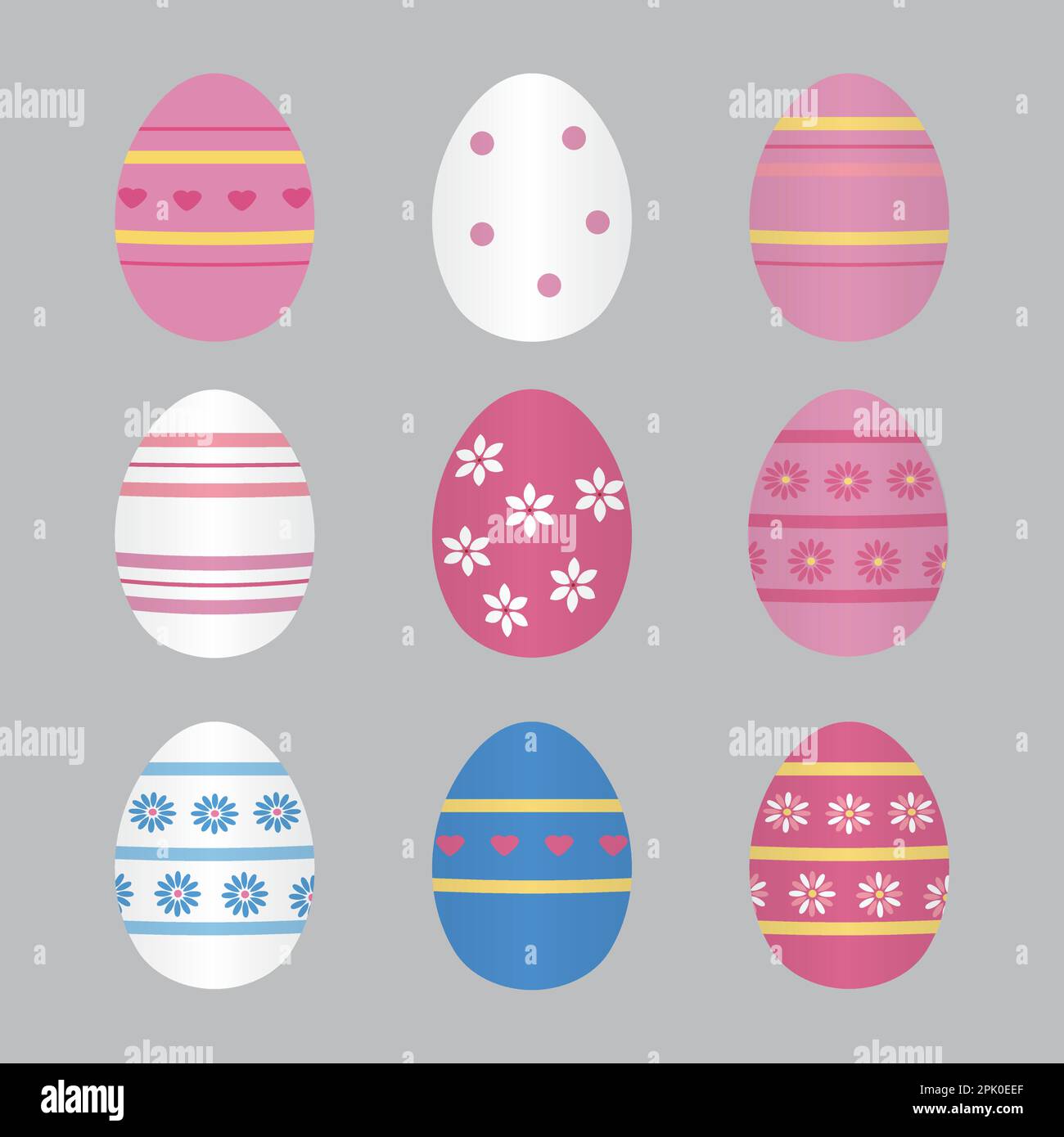 Easter Eggs Set Stock Vector Image & Art - Alamy
