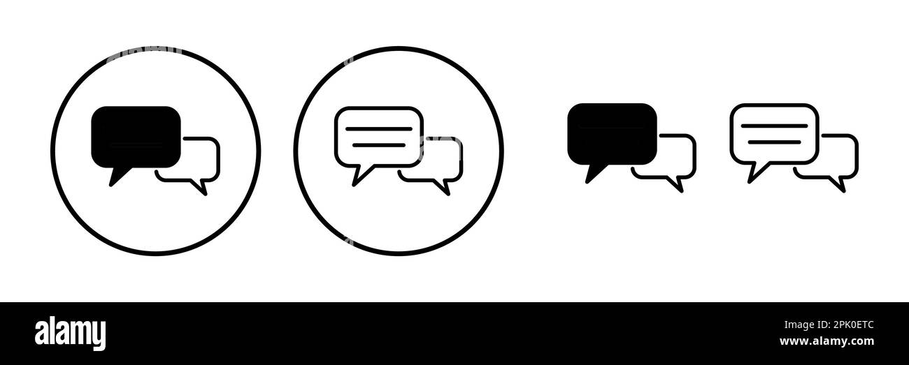Chat icon vector. Chat Icon in trendy flat style isolated. Speech bubble symbol for web design ...