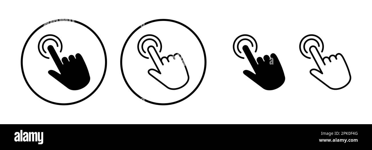 hand click icon vector. clicking finger icon. pointer icon Stock Vector ...