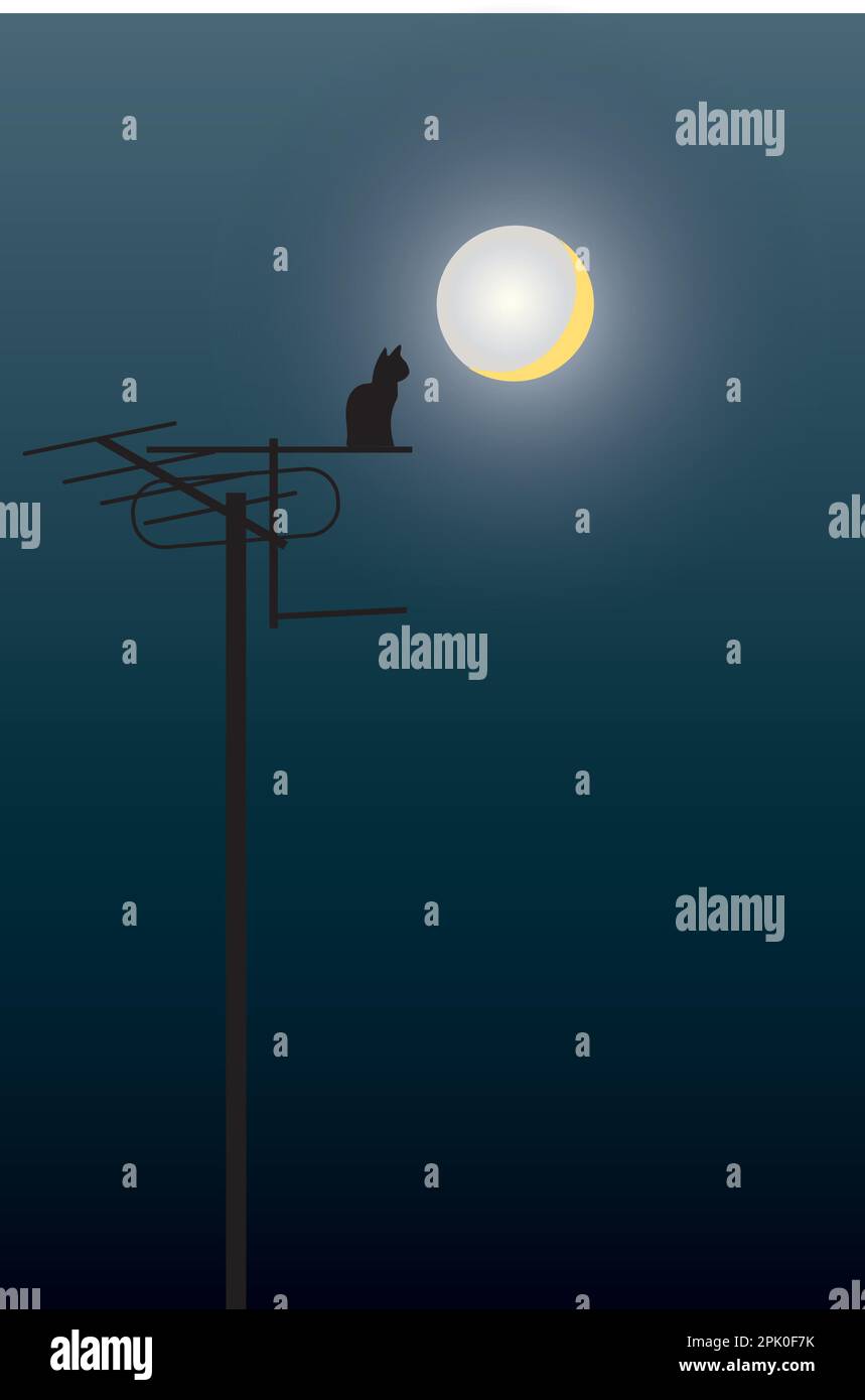 Antenna on sky television Stock Vector Images - Alamy