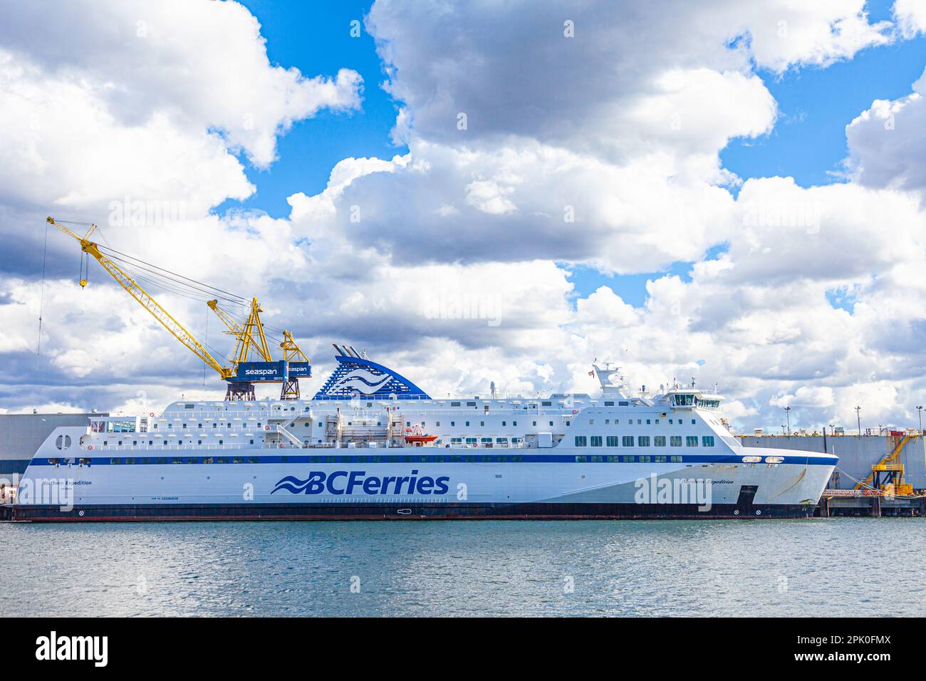 BC Ferry Northern Expedition at the dock of Burrard Shipyards in North ...