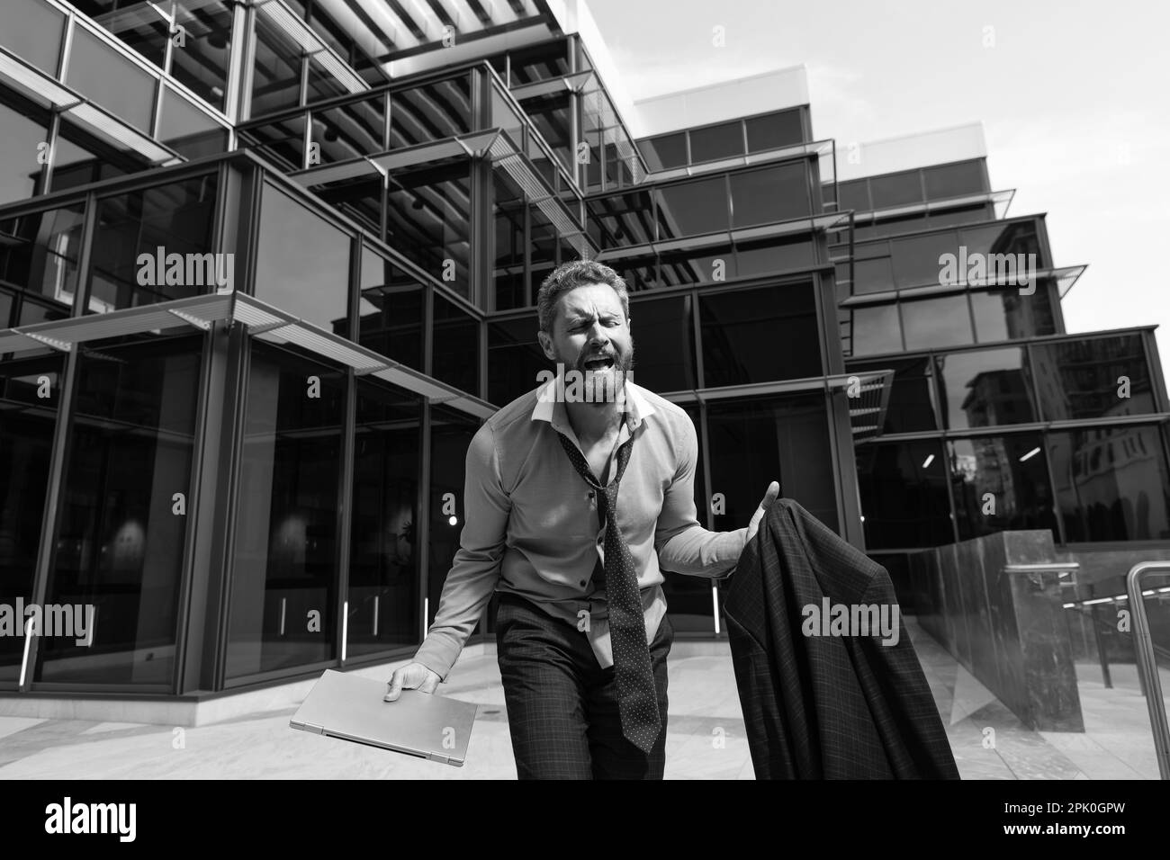 looking shocked and emotional furious. stressed businessman after ...