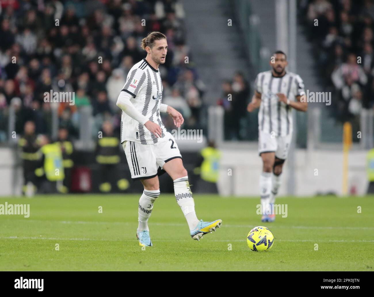 Adrien Rabiot of Juventus during the Coppa Italia, semifinal first leg ...
