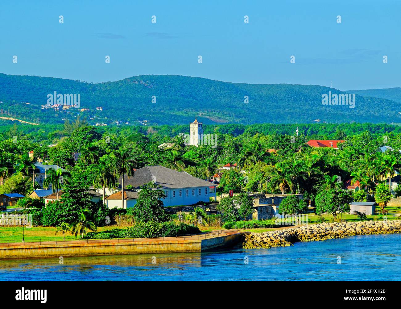 Coastal Buildings in Jamaica Stock Photo - Alamy