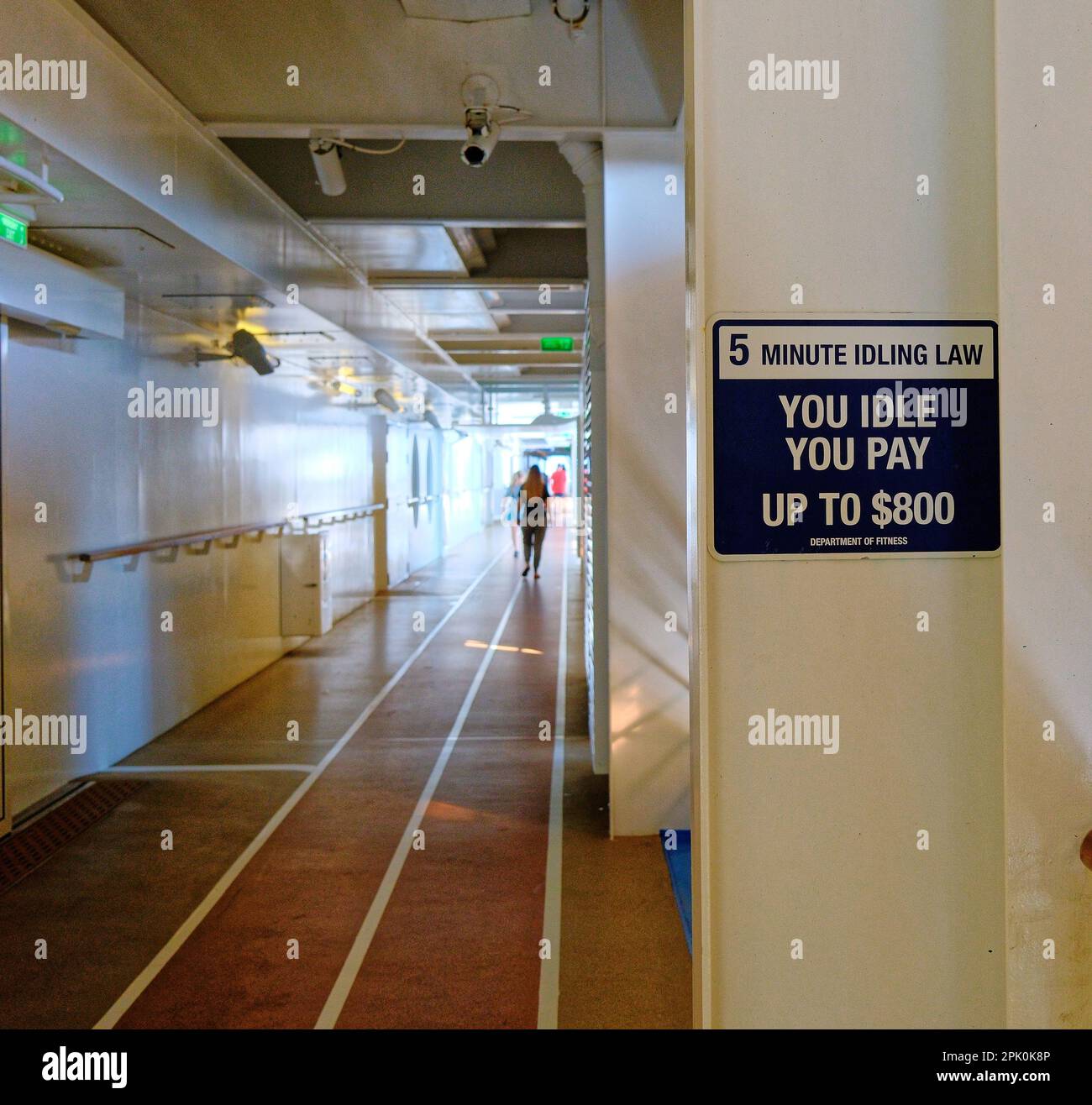 Running Track on Cruise Ship Stock Photo - Alamy