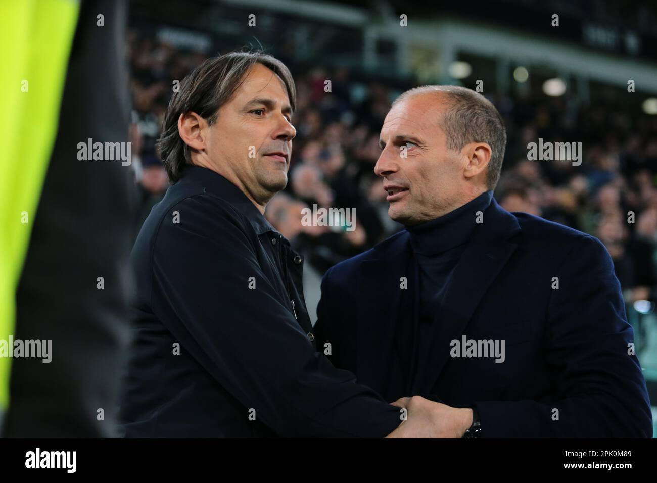 Simone Inzaghi, Manager of FC Internazionale and Massimiliano Allegri ...