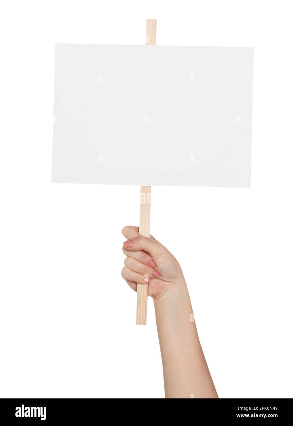 Protest banner blank hand Cut Out Stock Images & Pictures - Alamy