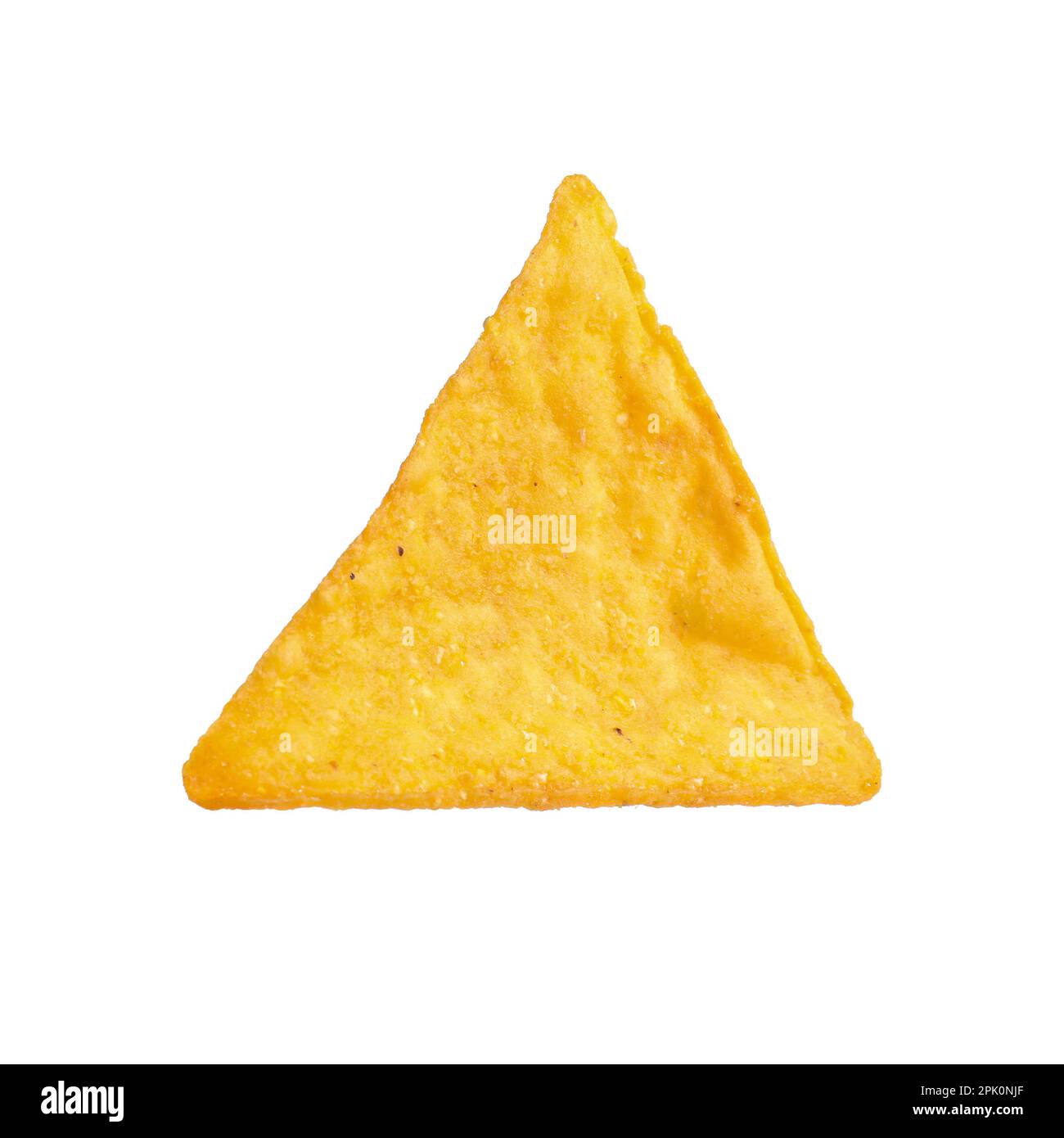 One tasty tortilla chip (nacho) on white background Stock Photo - Alamy