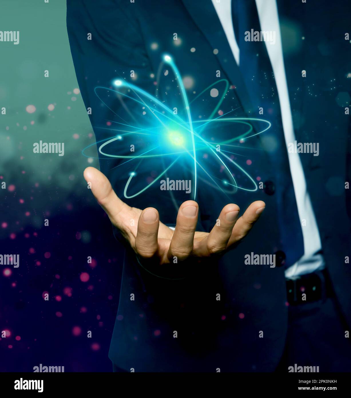 Particle view holding digital hi-res stock photography and images - Alamy