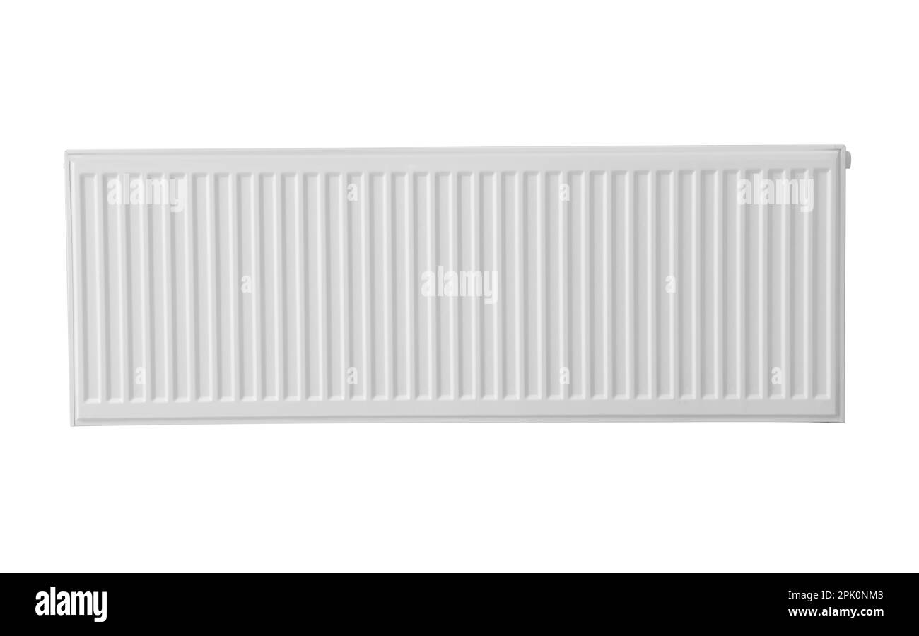 Modern panel radiator on white background. Heating system Stock Photo ...