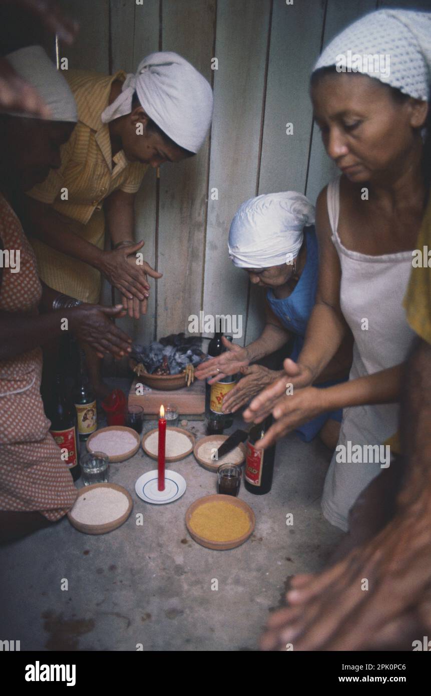 Mãe de Santo (cult leader) of Afro-Brazilian religion Tambor de Mina ...