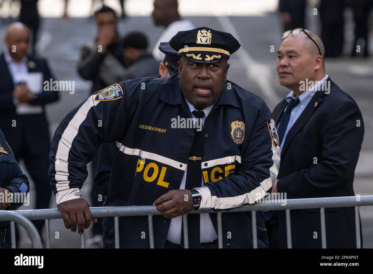 New York, USA. 04th Apr, 2023. NYPD Chief of Department Jeffrey Maddrey ...