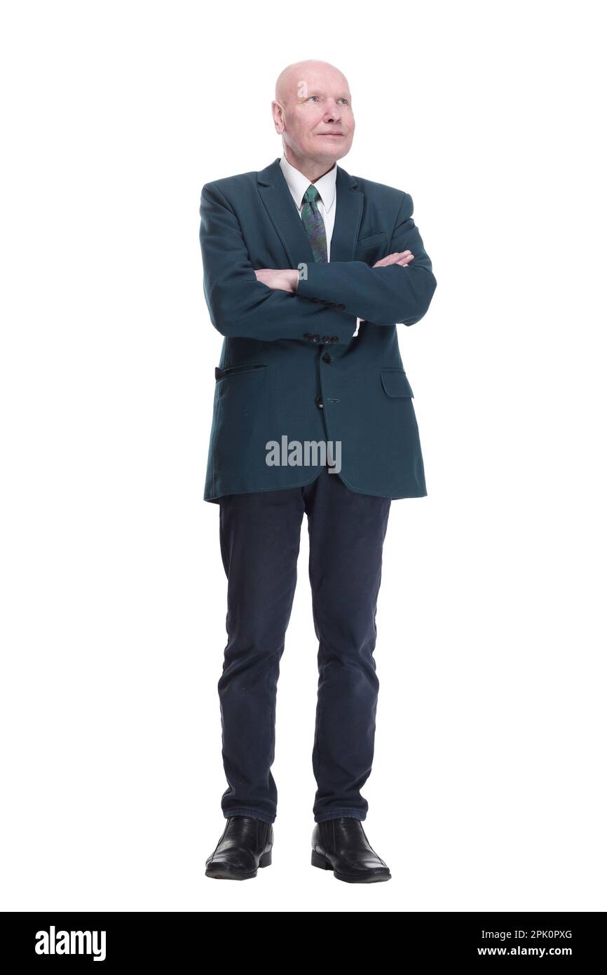 confident business man looking at you . isolated on a white background ...