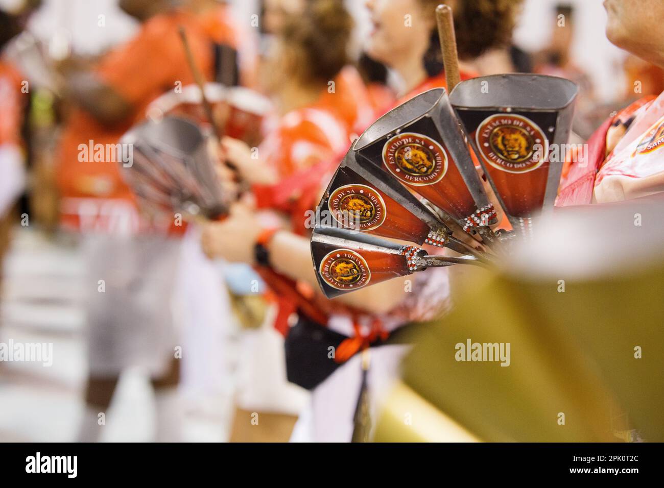 Technical Rehearsal of the Estacio de Sa Samba School in Rio de Janeiro ...