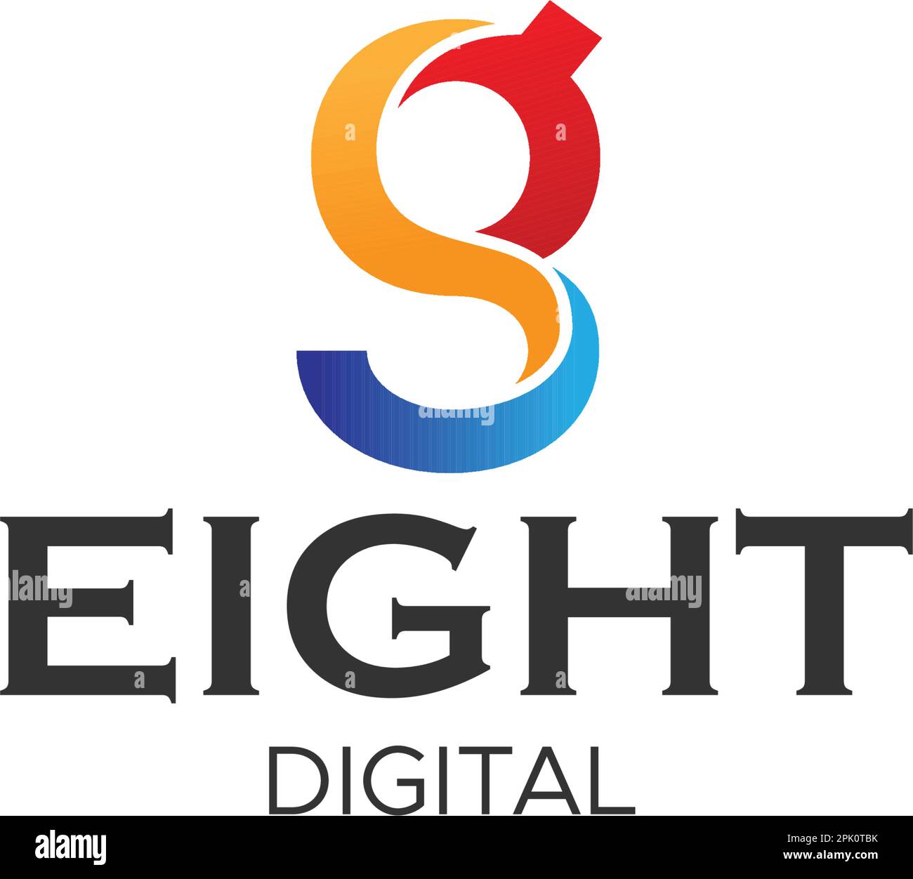 Modern Colorful Letter Mark EIGHT logo design Stock Vector Image & Art ...