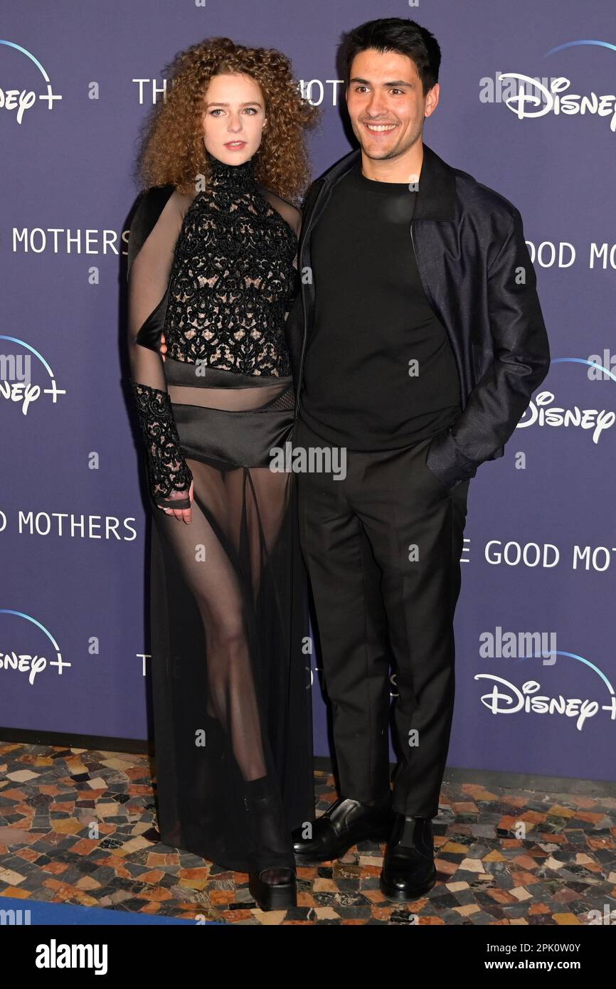 Rome, Italy. 04th Apr, 2023. Elisa Nardini (l) and Andrea Dodaro (r) attend the blu carpet of ...