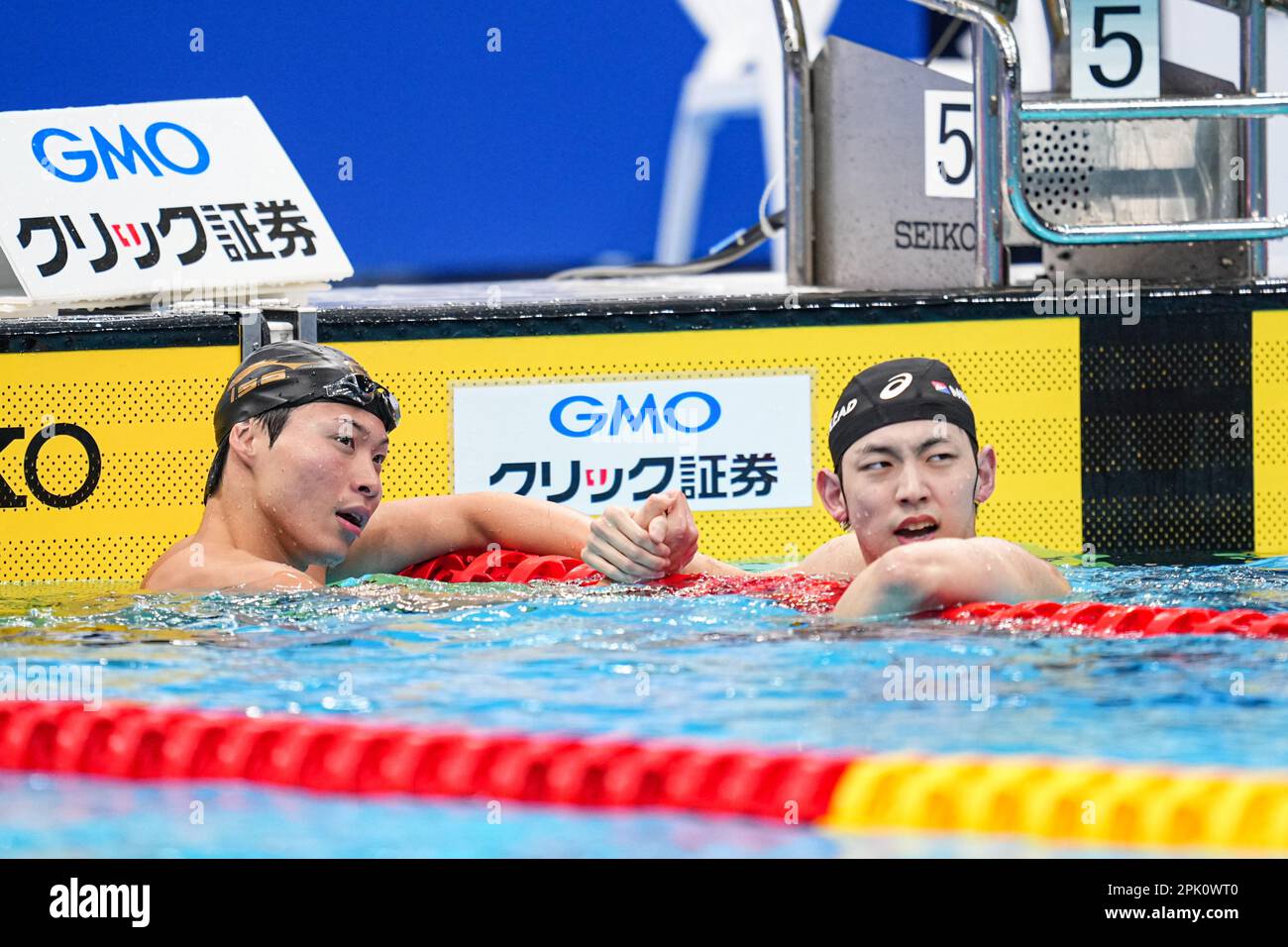Tokyo, Japan. 4th Apr, 2023. (L-R) Ikki Imoto, Ryo Nakajima Swimming ...
