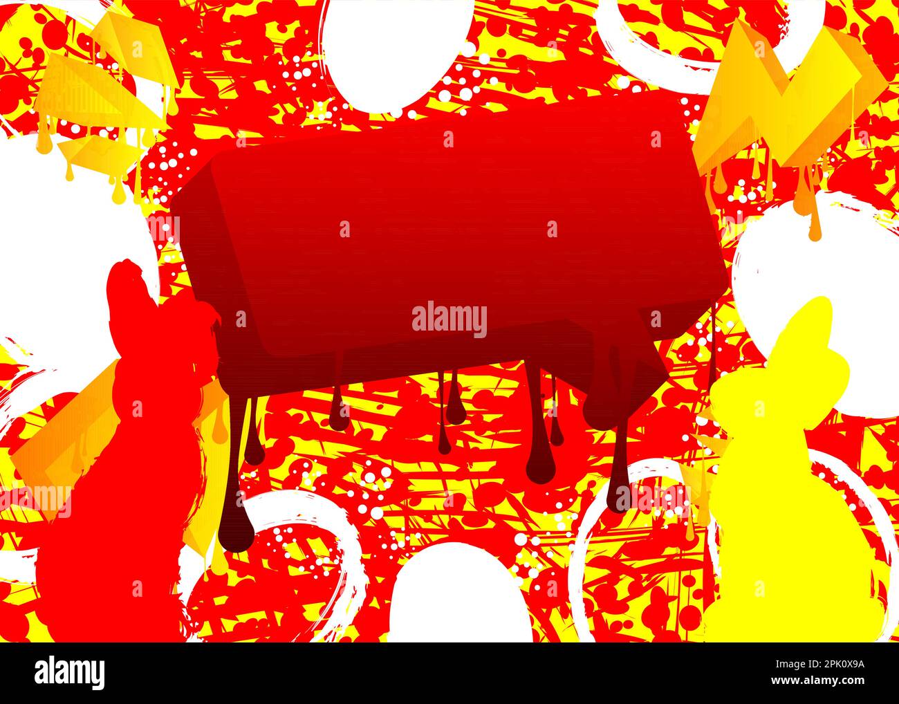 Abstract Easter Graffiti background. Modern street art performed in ...