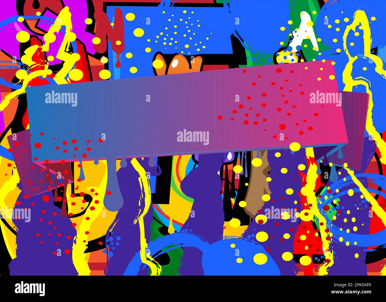 Abstract Easter Graffiti background. Modern street art performed in ...