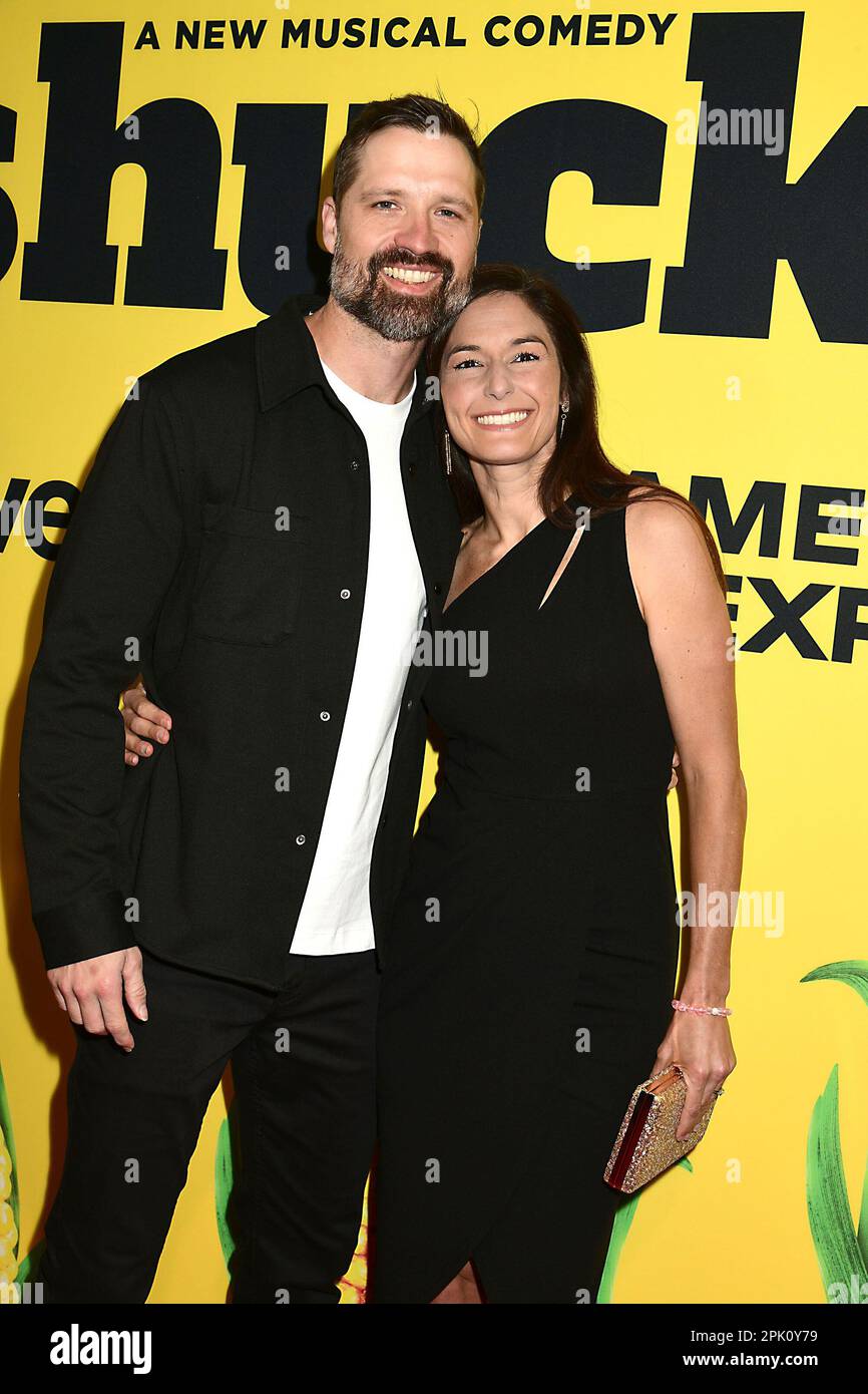Walker Hayes and wife Laney Beville Hayes attend the Broadway Opening ...