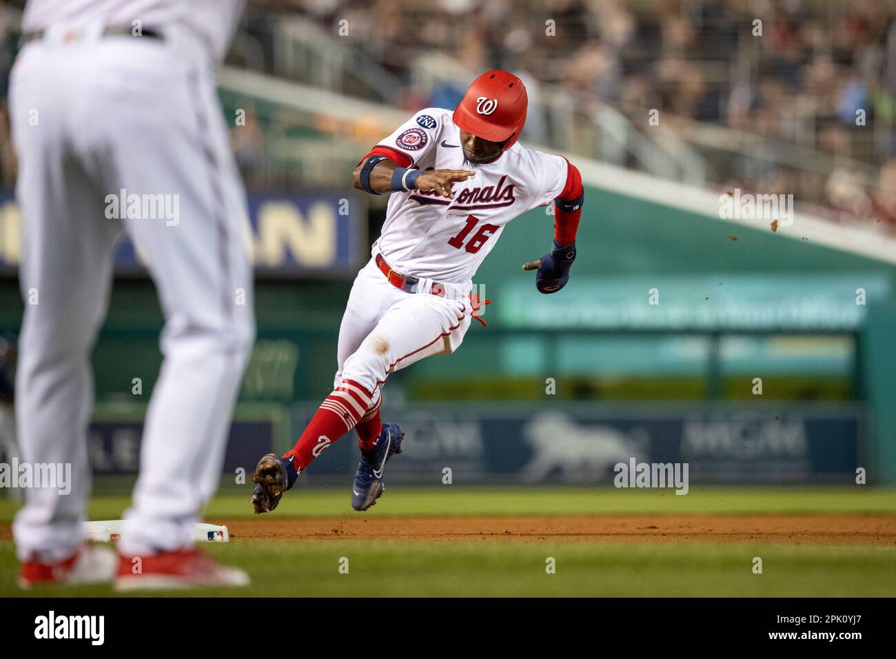 WASHINGTON, DC - APRIL 04: Washington Nationals center fielder Victor ...